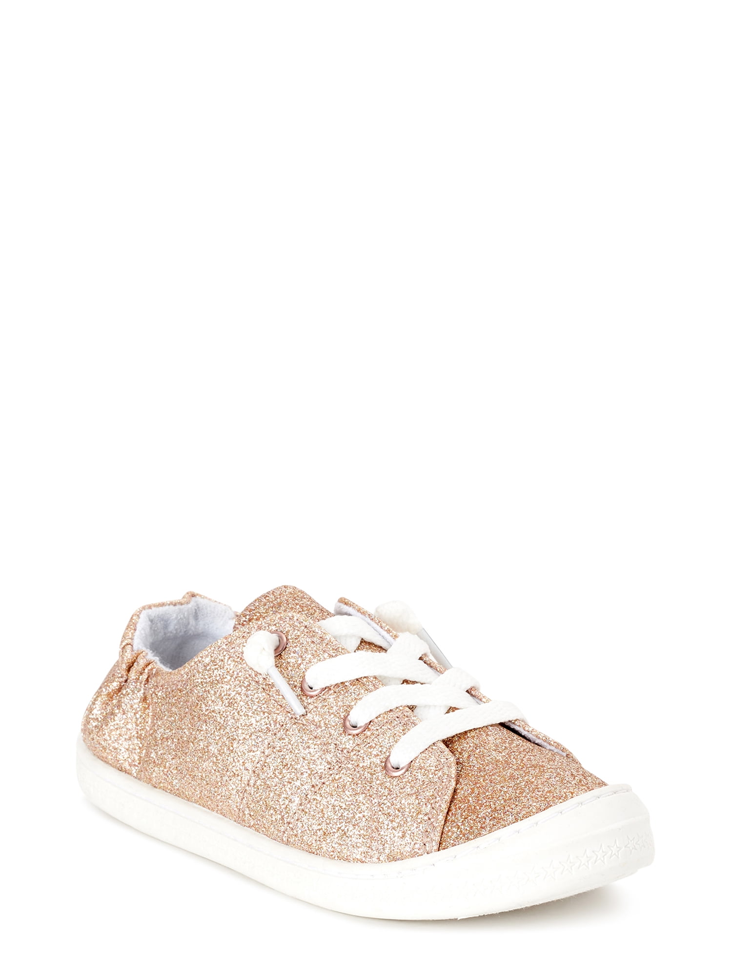 Wonder Nation Girls Casual Bump Toe Sneakers - Walmart.com