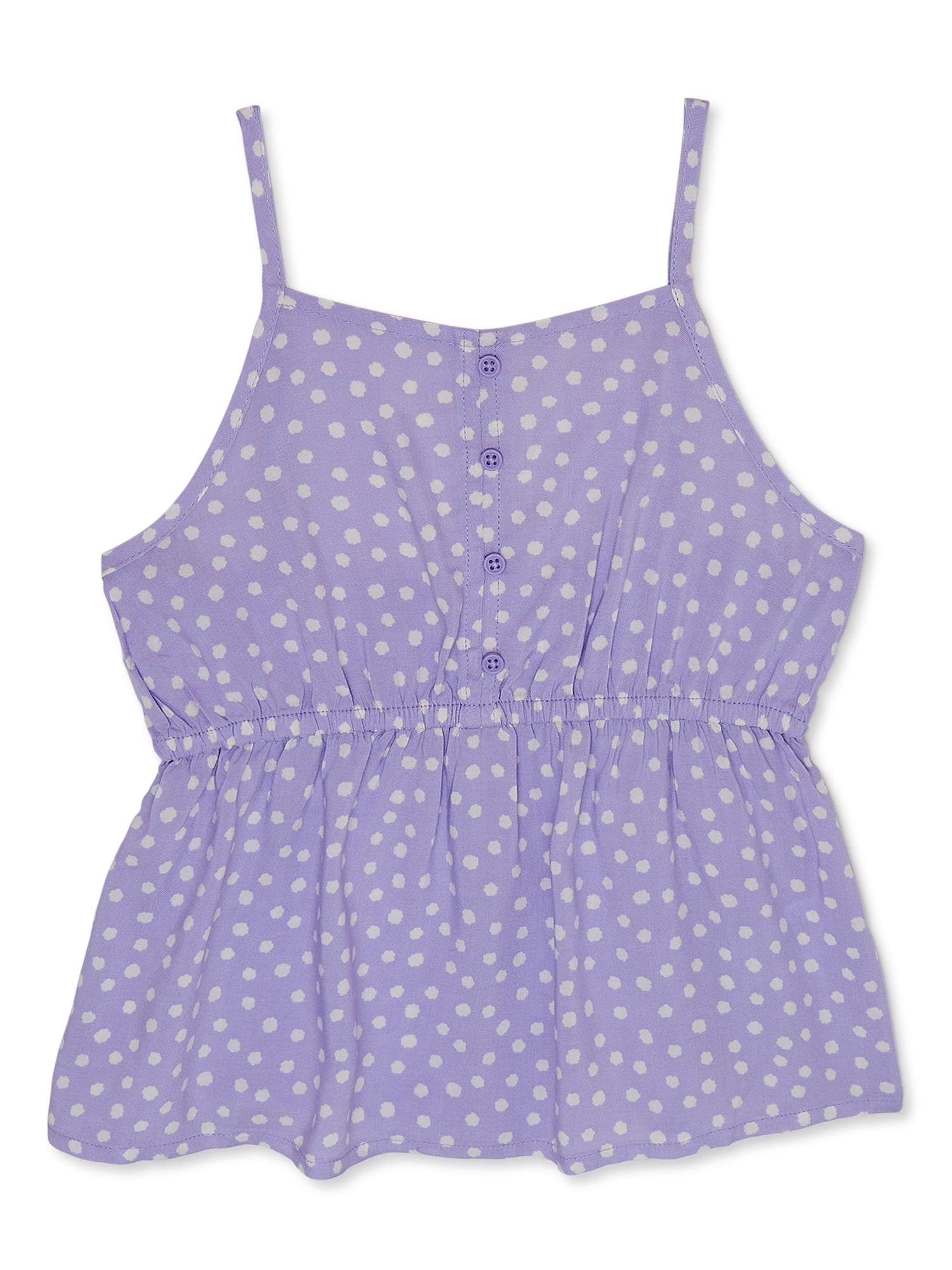 Wonder Nation Girls Challis Ruffle Tank Top - Floral Print - Walmart.com