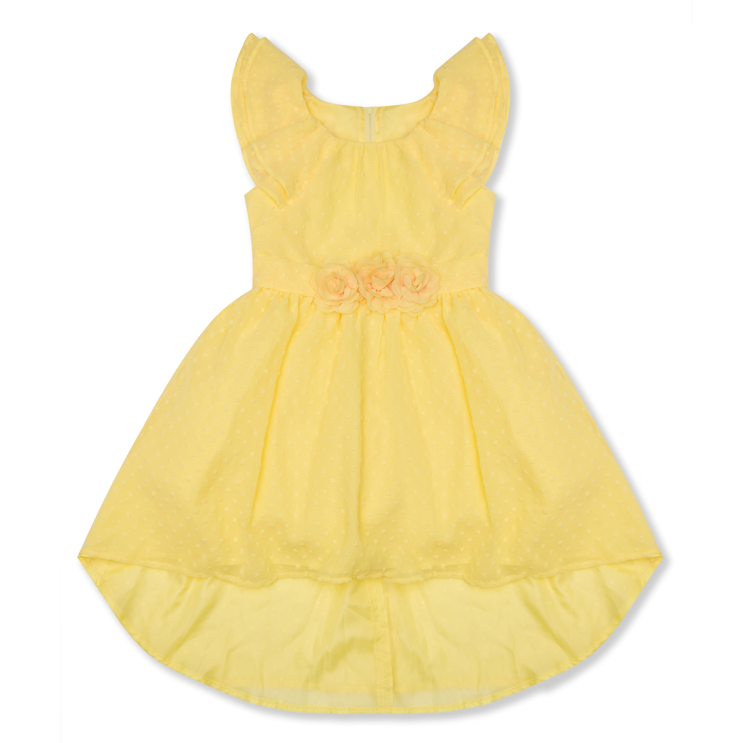 Wonder Nation Girls Chiffon Cap Sleeve Hi-Low Dress Sizes 4-18 Plus ...