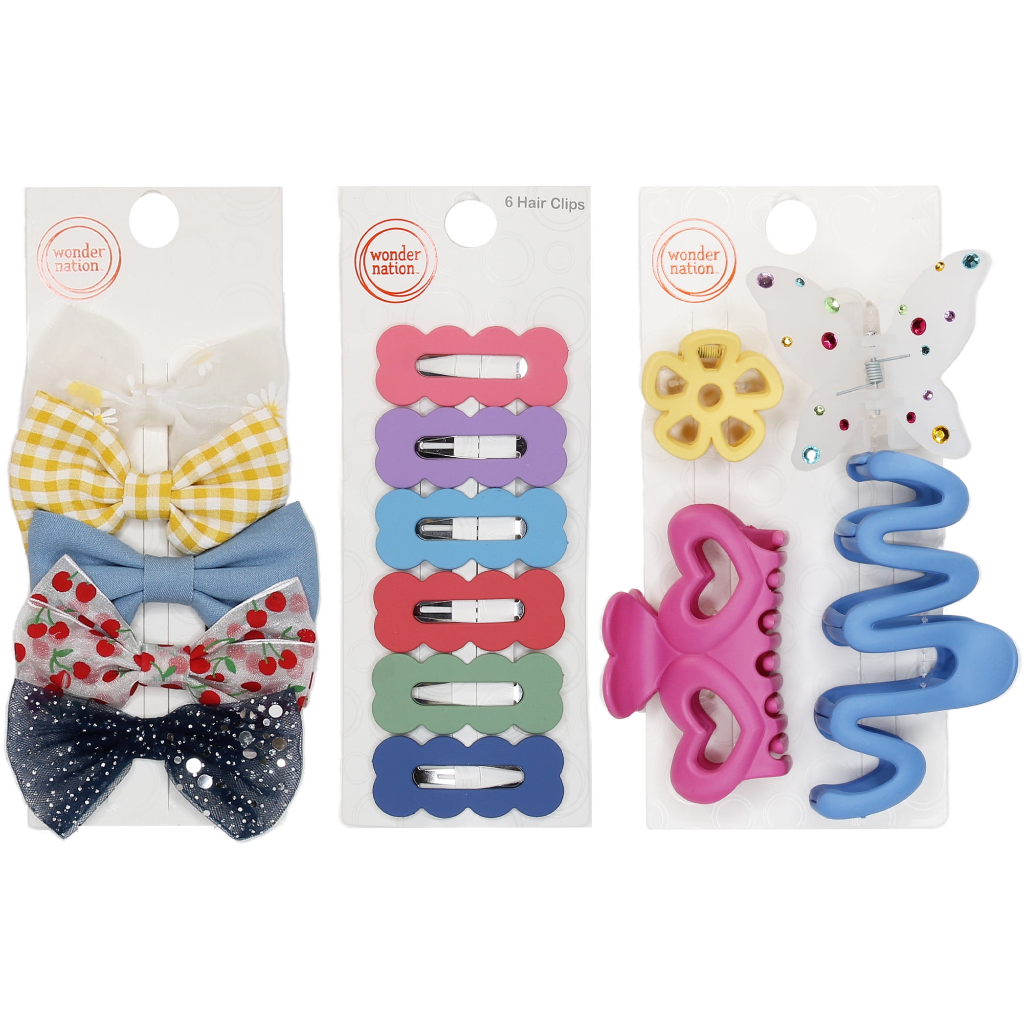 Wonder Nation Girls Coastal Hair Accessories Set, 13-Pieces - Walmart.com