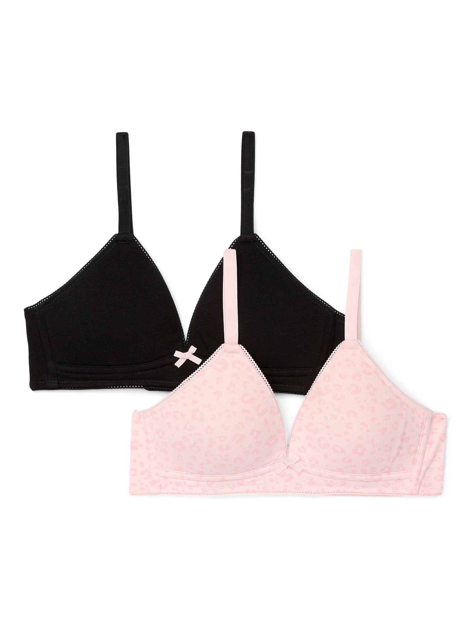 Wonder Nation Girls Cotton Blend Molded Cup Bra 2 Pack Sizes 30 38