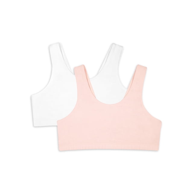 Wonder Nation Girls Cotton Bra, 2-Pack, Sizes S-XXL - Walmart.com