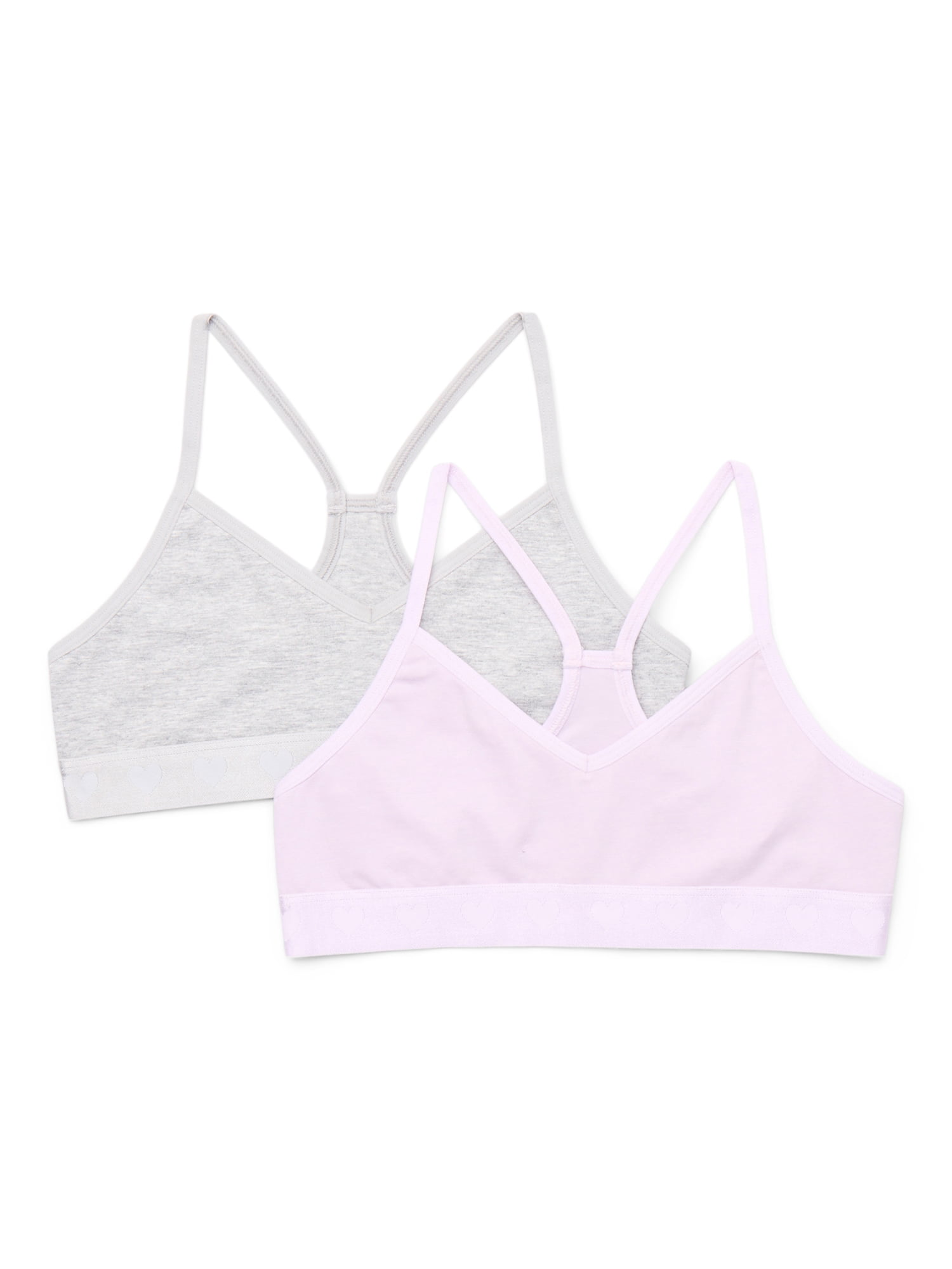 Wonder Nation Girls Cotton Racerback Bralette, 2-Pack, Sizes XS-XXL ...