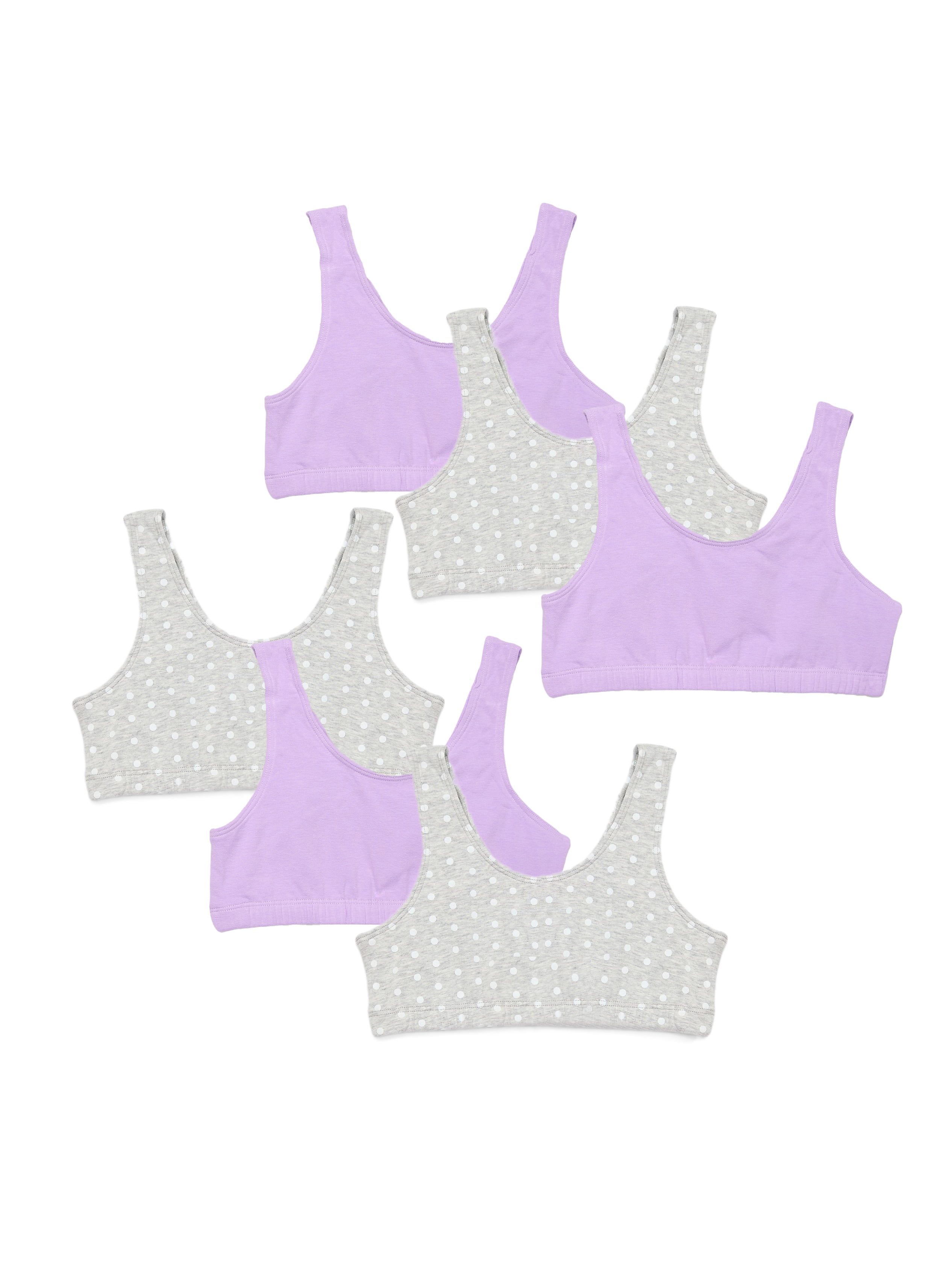 Wonder Nation Girls Scoop Bralette Bra, 6-Pack, Sizes XS-XXL - Walmart.com