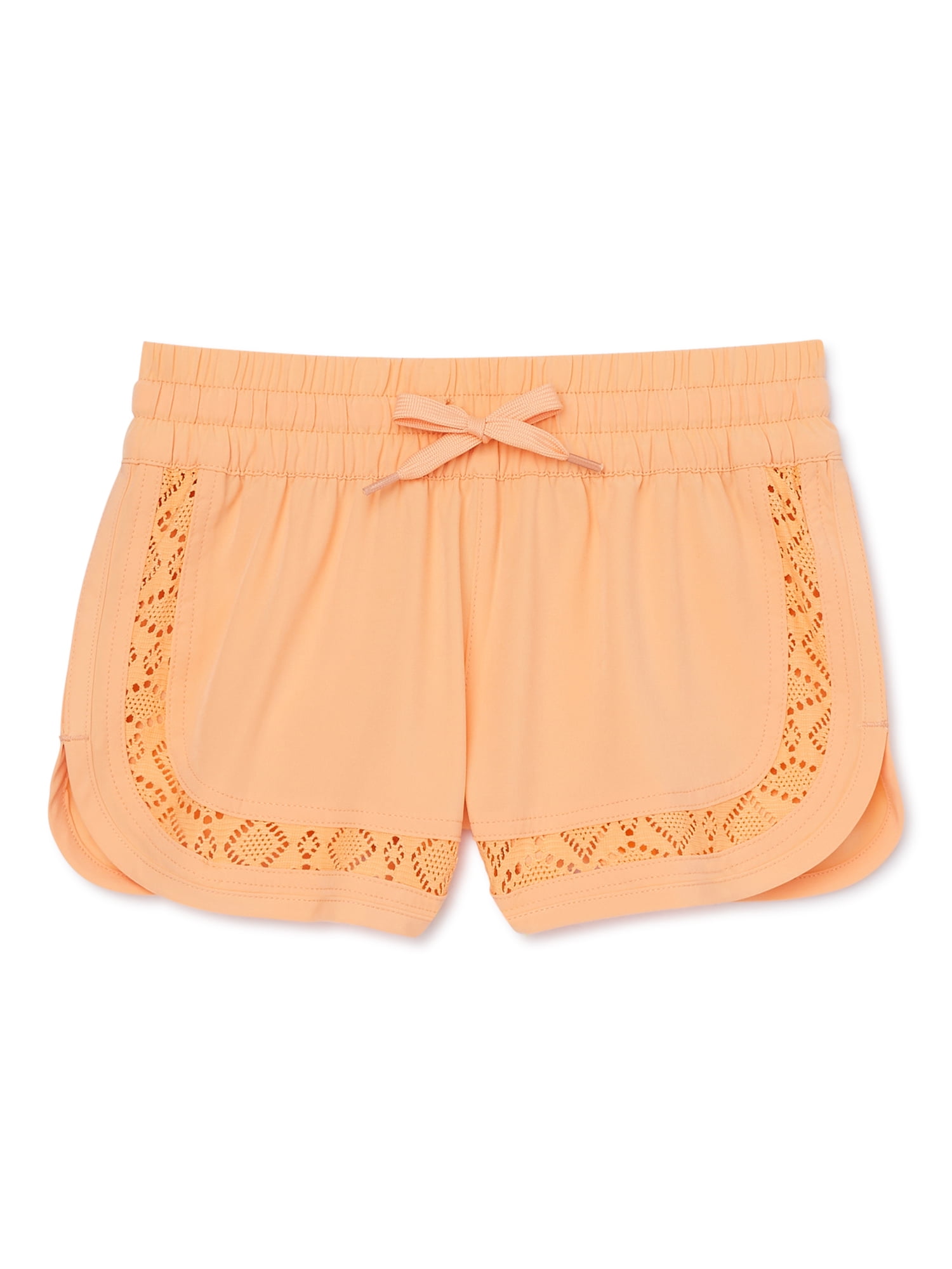 Wonder Nation Girls Crochet Swim Shorts with UPF 50+, Sizes 4-18 & Plus ...