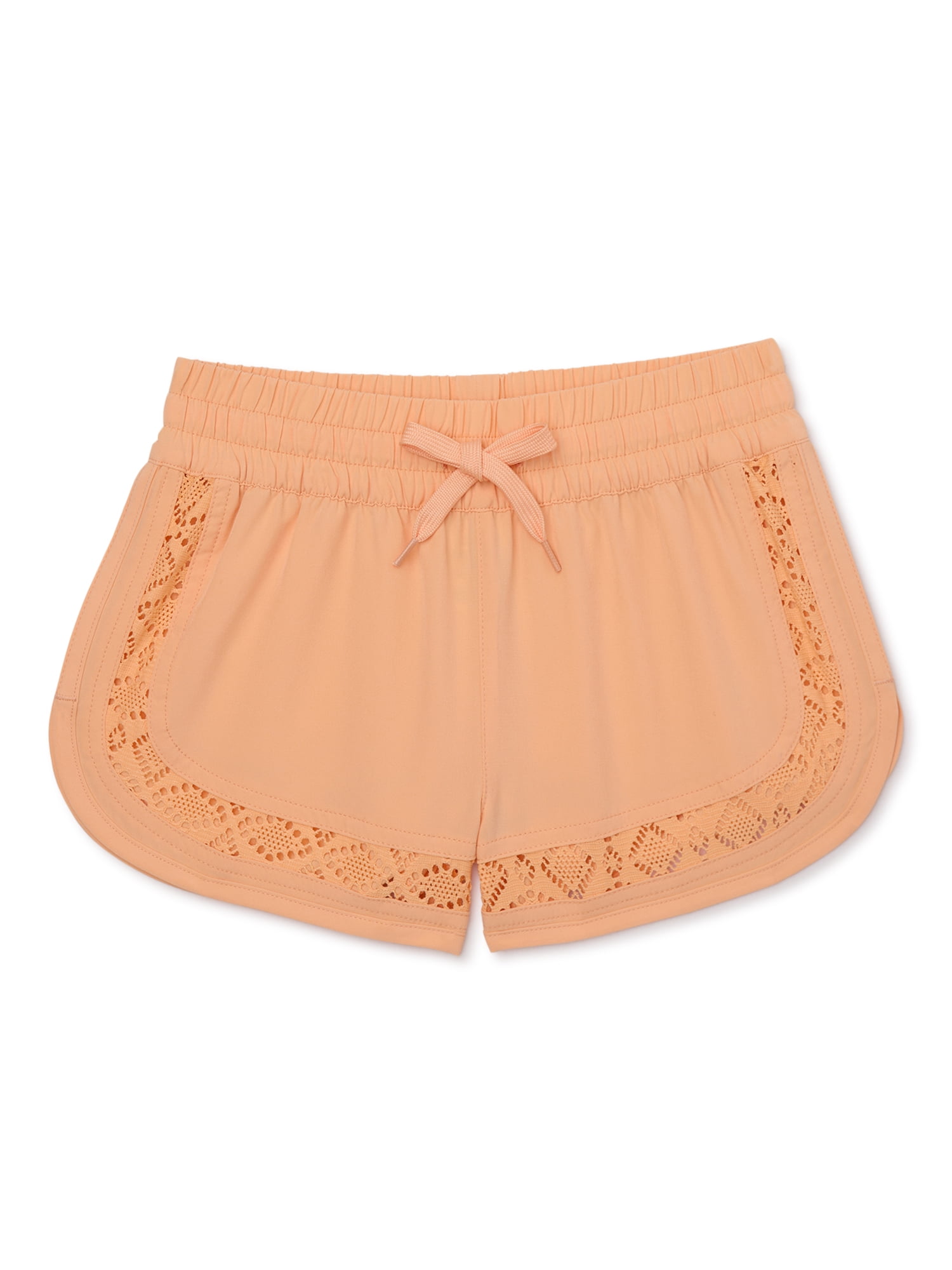 Wonder Nation Girls Crochet Swim Shorts With Upf 50 Sizes 4 18 And Plus