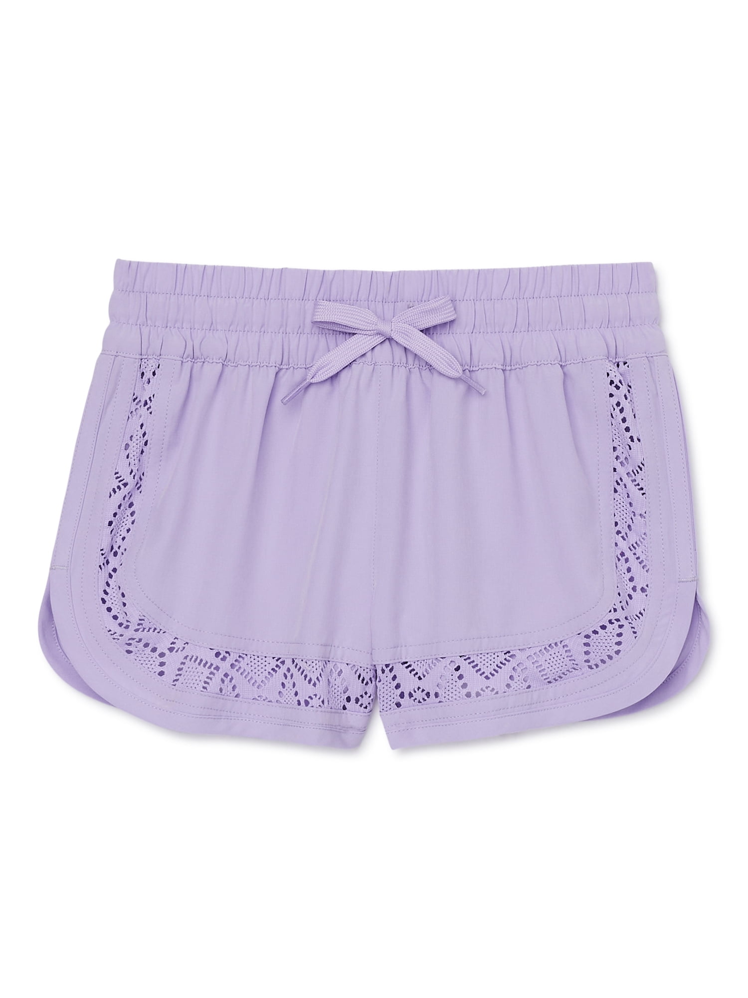 Wonder Nation Girls Crochet Swim Shorts - UPF 50+ - Walmart.com