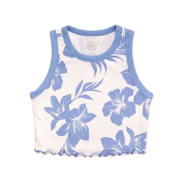 Wonder Nation Girls Crop Tank Top, Sizes 4-18 & Plus - Walmart Business ...