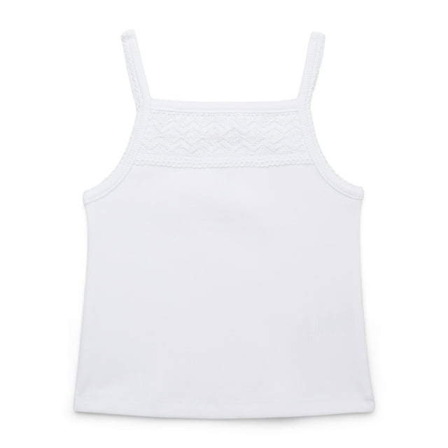 Wonder Nation Girls Crotchet Trim Tank Top - Walmart.com