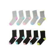 6 Pair Girls Socks Size 6-8 Crew Low Cut Quarter Kids Novelty Assorted ...