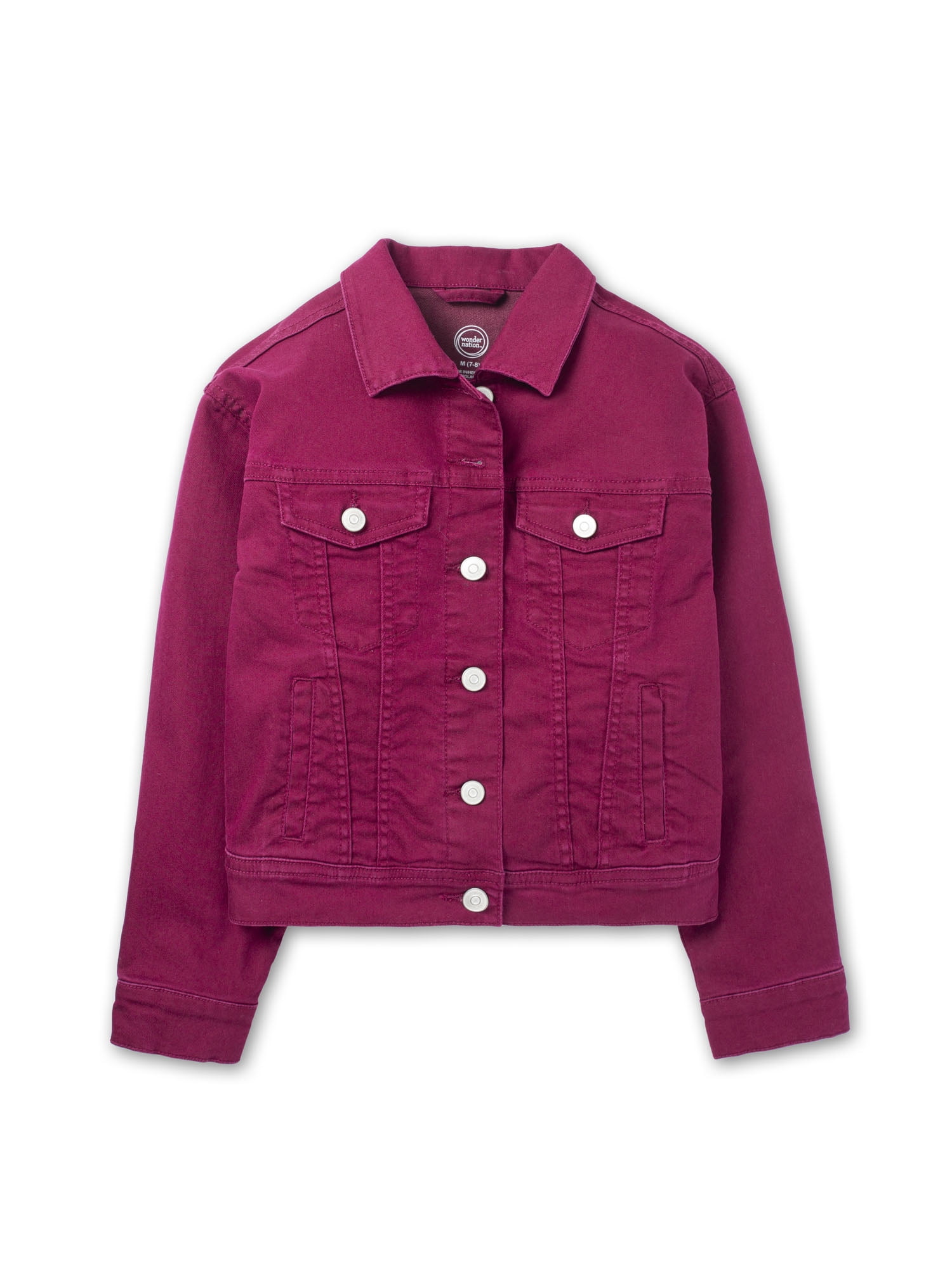Wonder Nation Girls Denim Jacket, Sizes 4-18 & Plus - Walmart.com