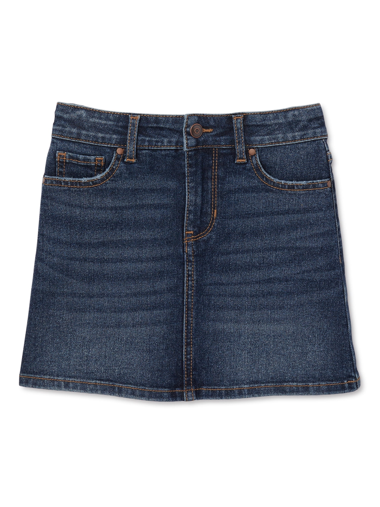 Wonder Nation Girls Destructed Denim Skirt, Sizes 4-18 & Plus - Walmart.com