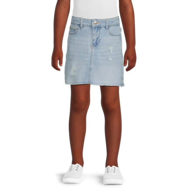 Wonder Nation Girls Denim Skirt, Sizes 4-18 & Plus - Walmart.com