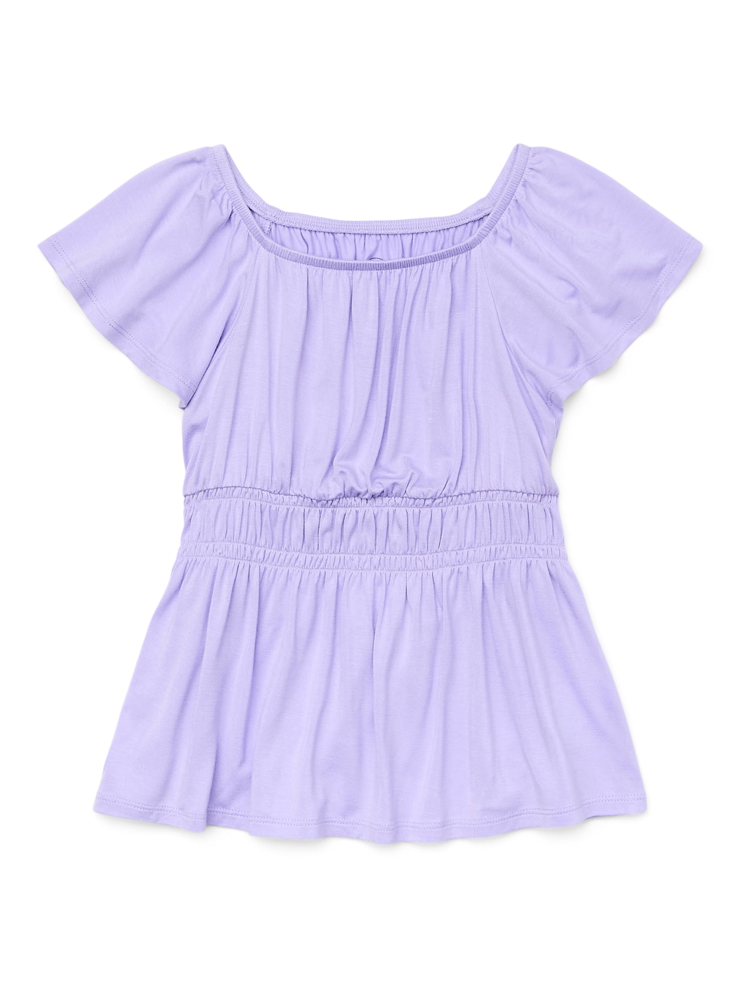 Wonder Nation Girls Elastic Waist Top, Sizes 4-18 - Walmart.com