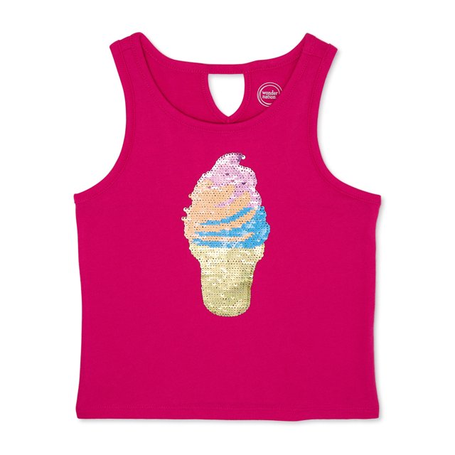 Wonder Nation Girls Embellished Tank Top, Sizes 4-18 & Plus - Walmart.com