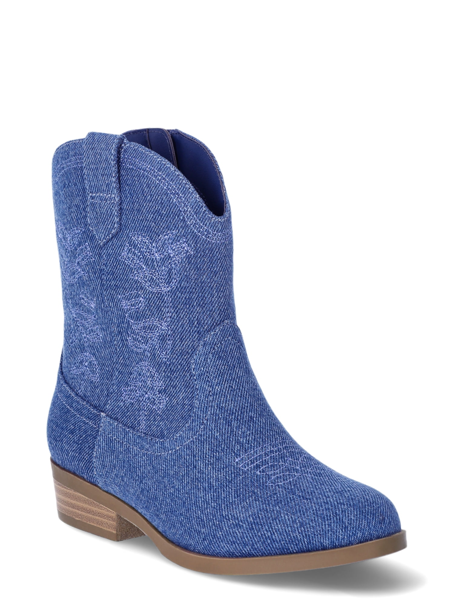 Wonder Nation Girls Embroidered Western Boots, Sizes 11-5 - Walmart.com
