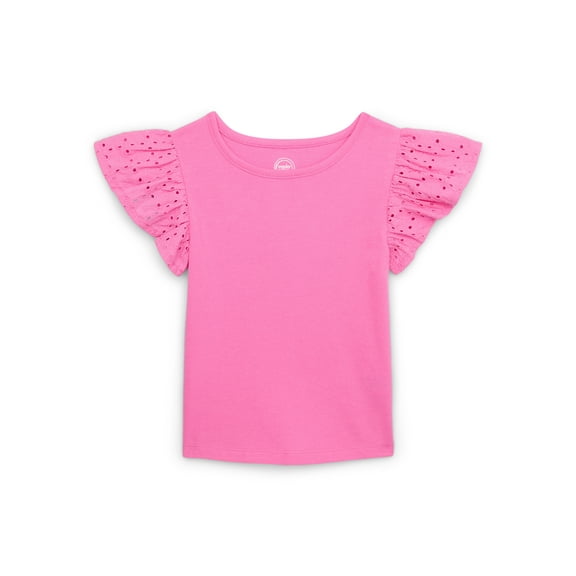 Wonder Nation Girls Short Sleeve Kid Tough T-Shirt, Sizes 4-18 & Plus ...