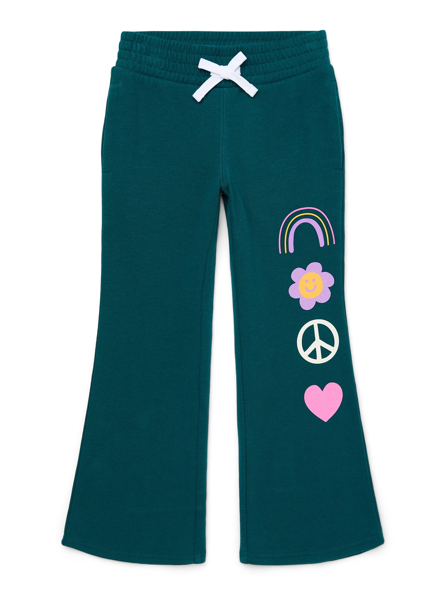 Wonder Nation Girls Fleece Flare Pants, Sizes 4-18 & Plus - Walmart.com