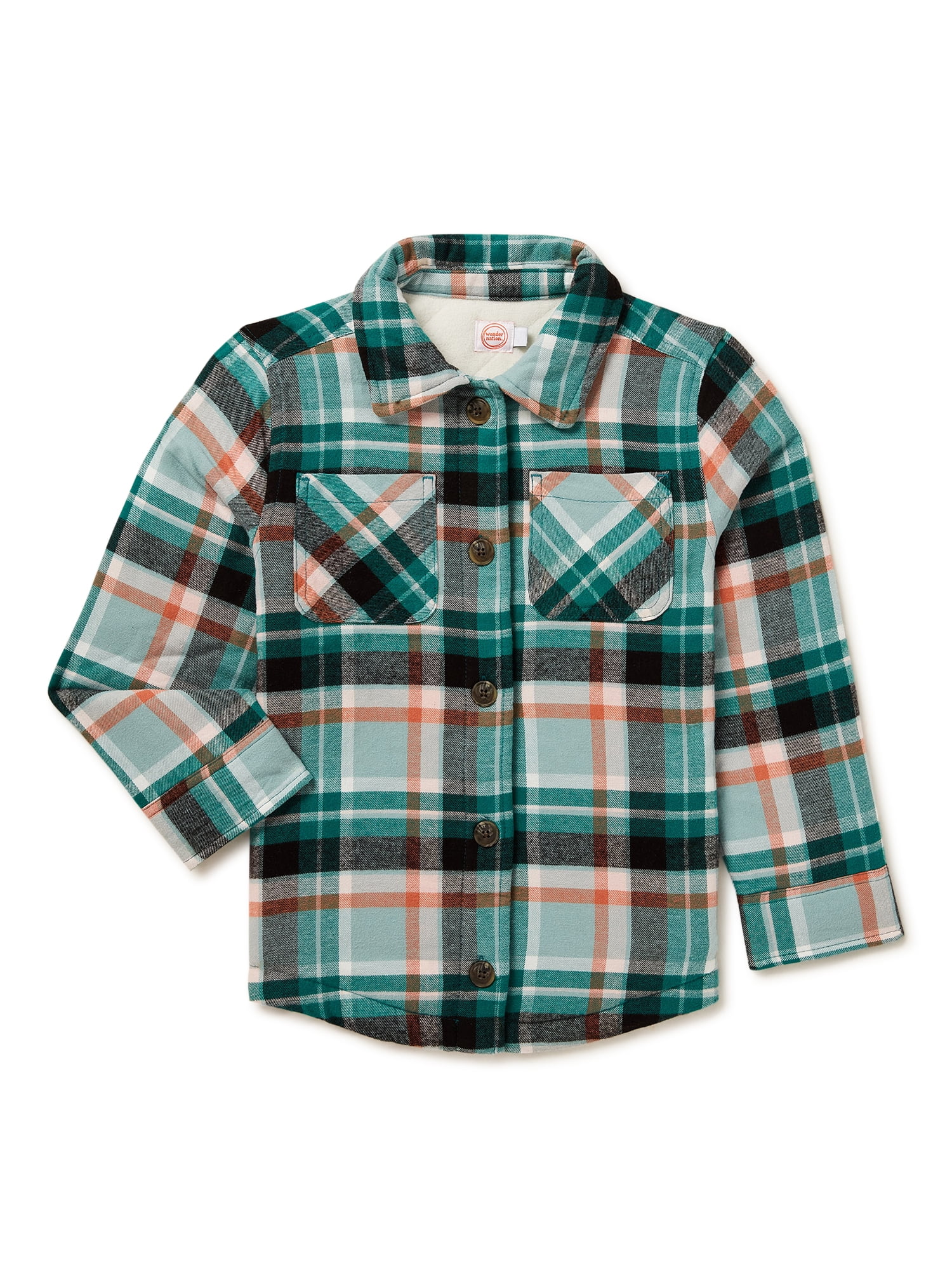 Wonder Nation Girls Flannel Shirt Jacket, Sizes 4-18 & Plus - Walmart.com
