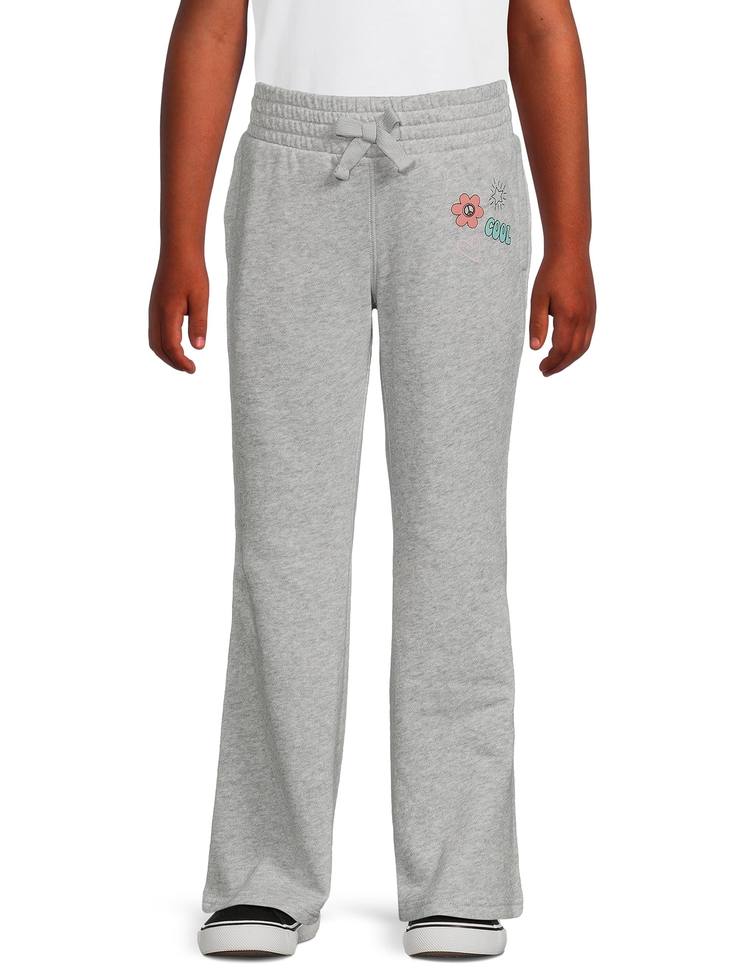 Wonder Nation Girls Fleece Pull On Flare Pants, Sizes 4-18 & Plus ...