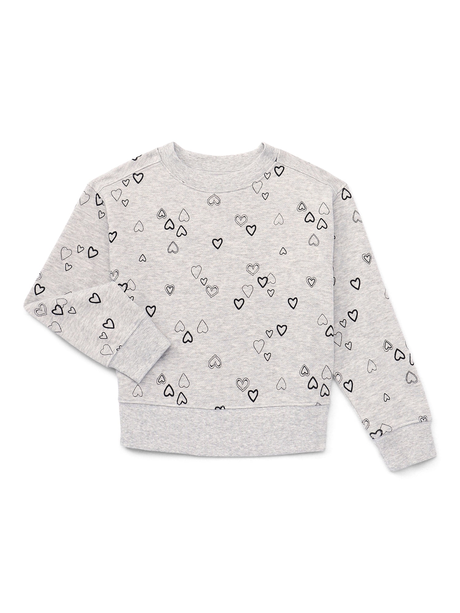 Wonder Nation Girls Fleece Pullover Sweatshirt, Sizes 4-18 & Plus ...
