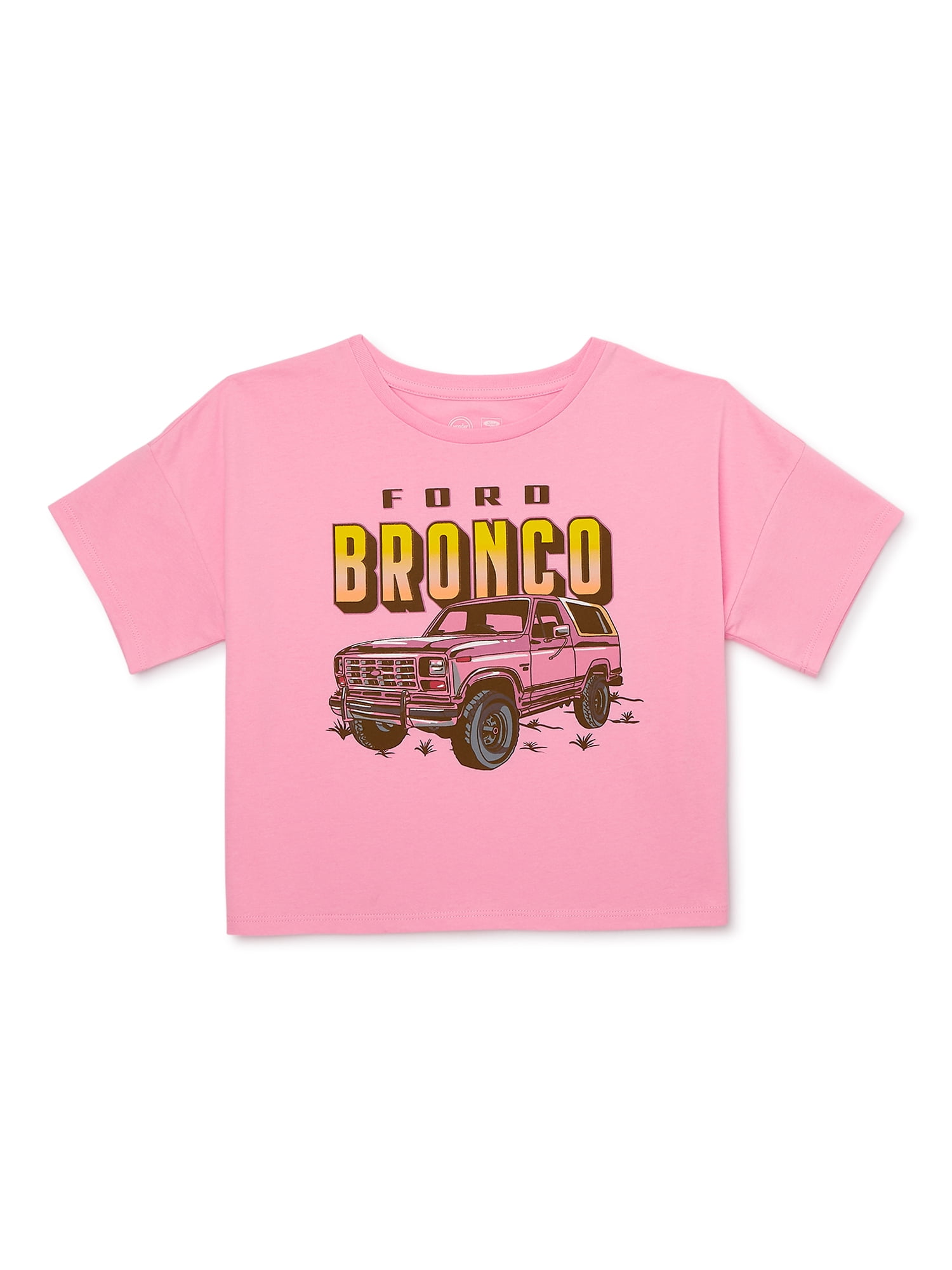 Wonder Nation Girls Ford Bronco Graphic Short Sleeve T-Shirt Sizes 4-18 ...