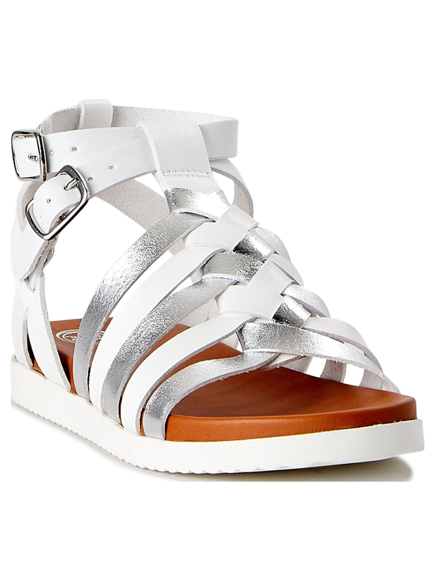 Wonder Nation Girls Gladiator Sandals with Cushioned Footbed and ...