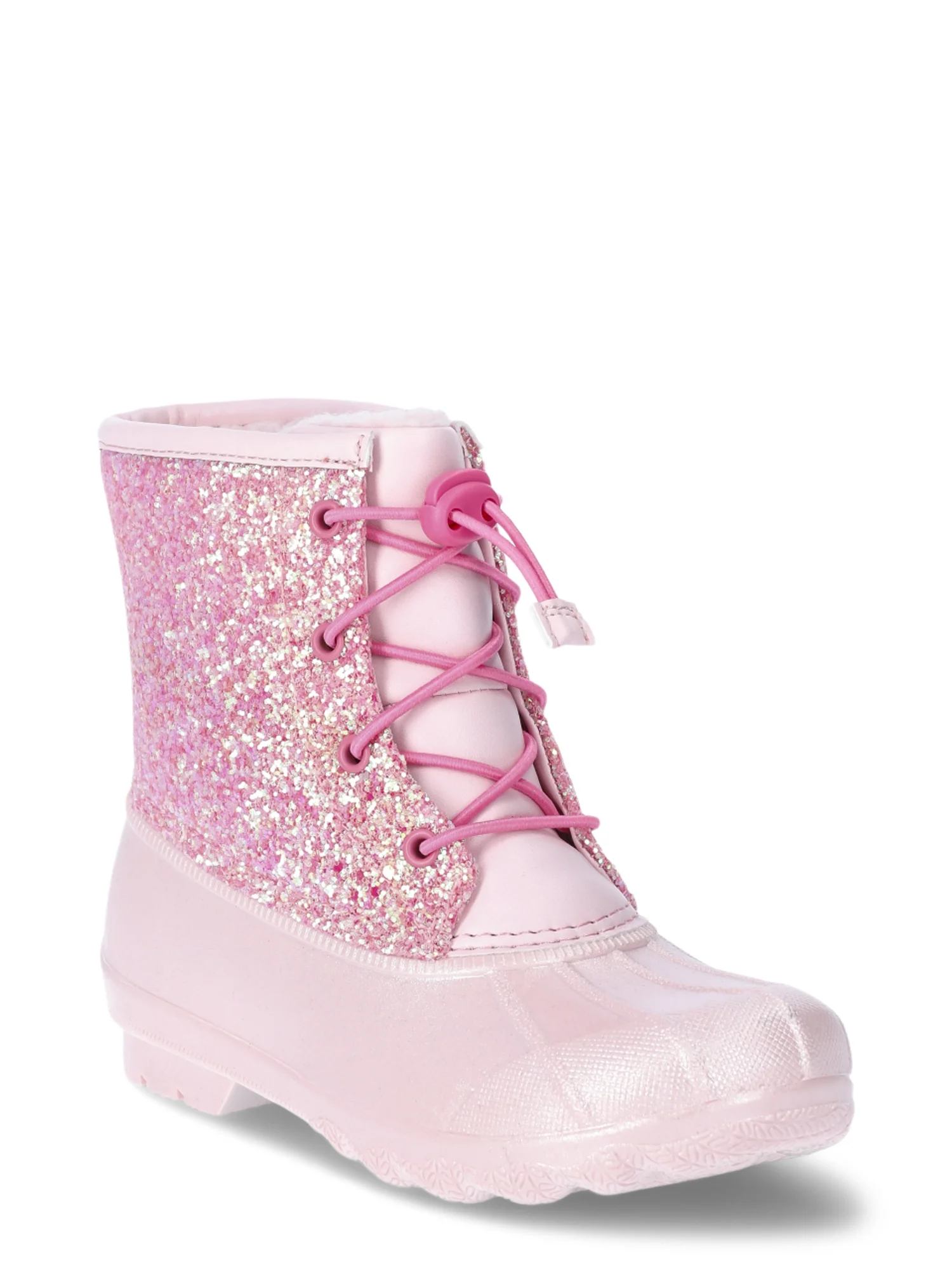 Wonder Nation Girls Glitter Duck Boots Water-Resistant Winter ...