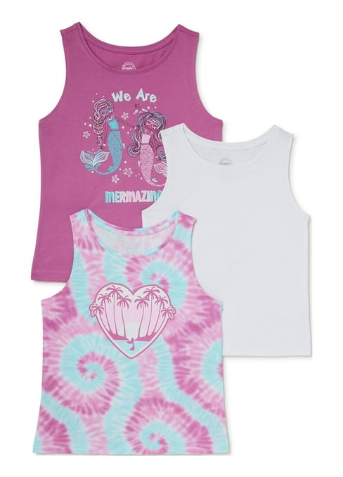 Wonder Nation Girls Kid Tough Ribbed Tank Top, Sizes 4-18 & Plus ...