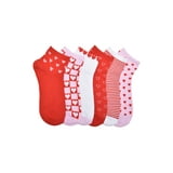 Wonder Nation Girls Heart Quarter Crews Socks, 6-pack, Size Small (Shoe ...