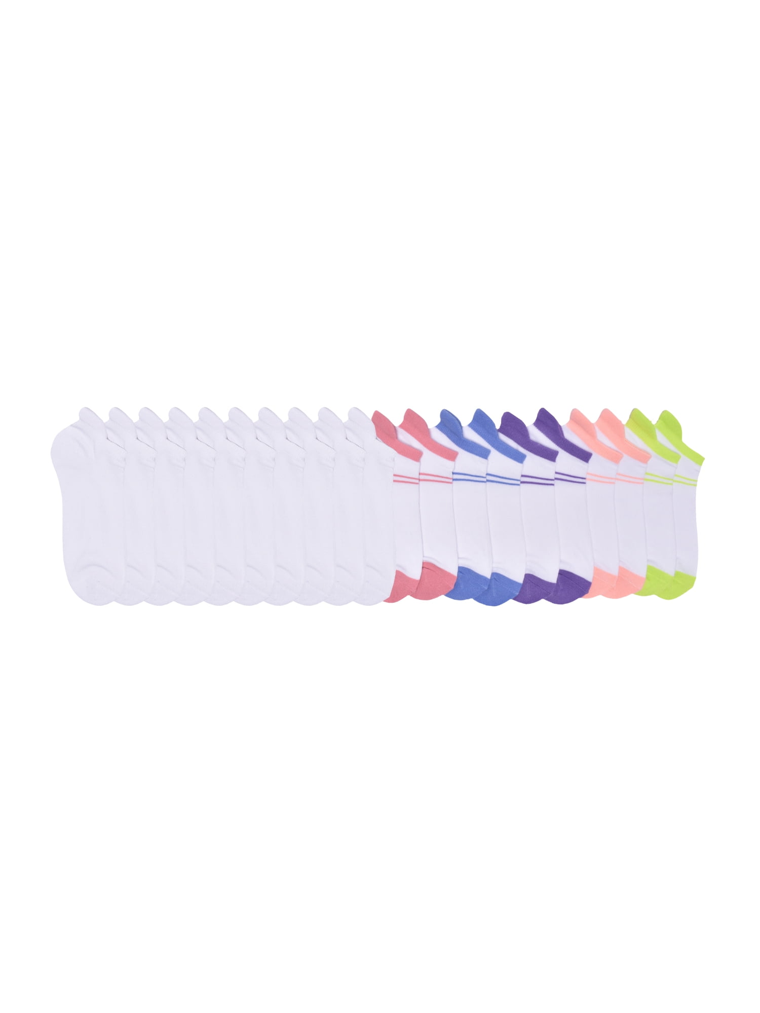 Wonder Nation Girls Heel Tab No Show Socks - 10 Pack - Walmart.com