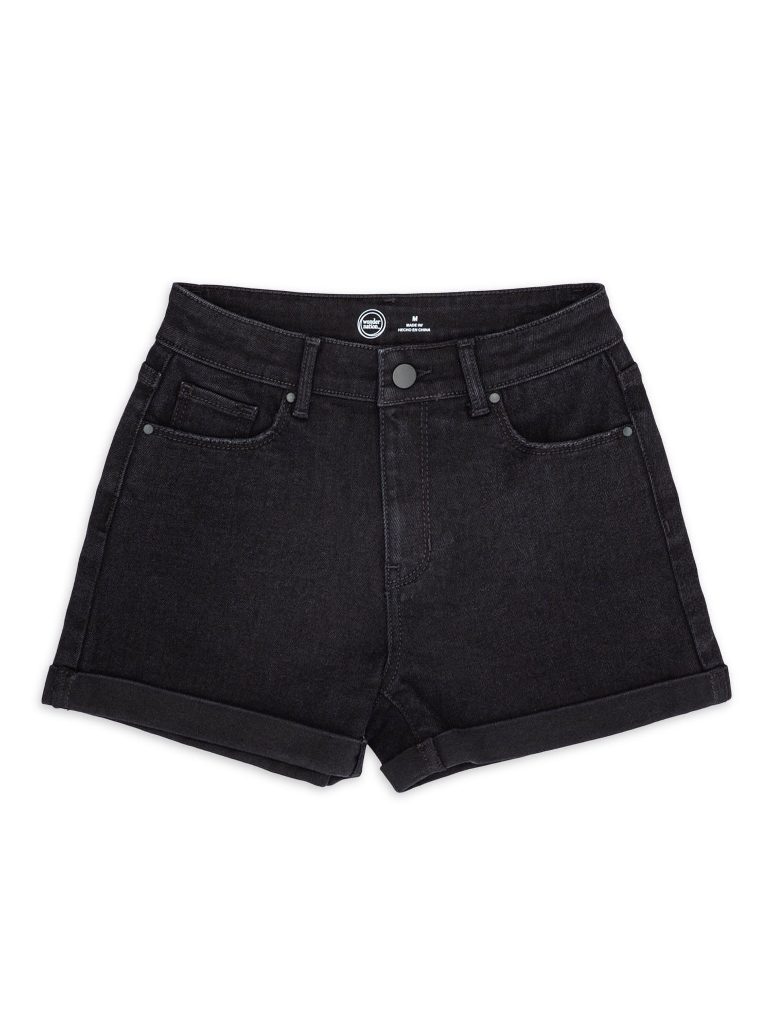 Wonder Nation Girls High Rise Mom Short, Sizes 4-18 & Plus - Walmart.com