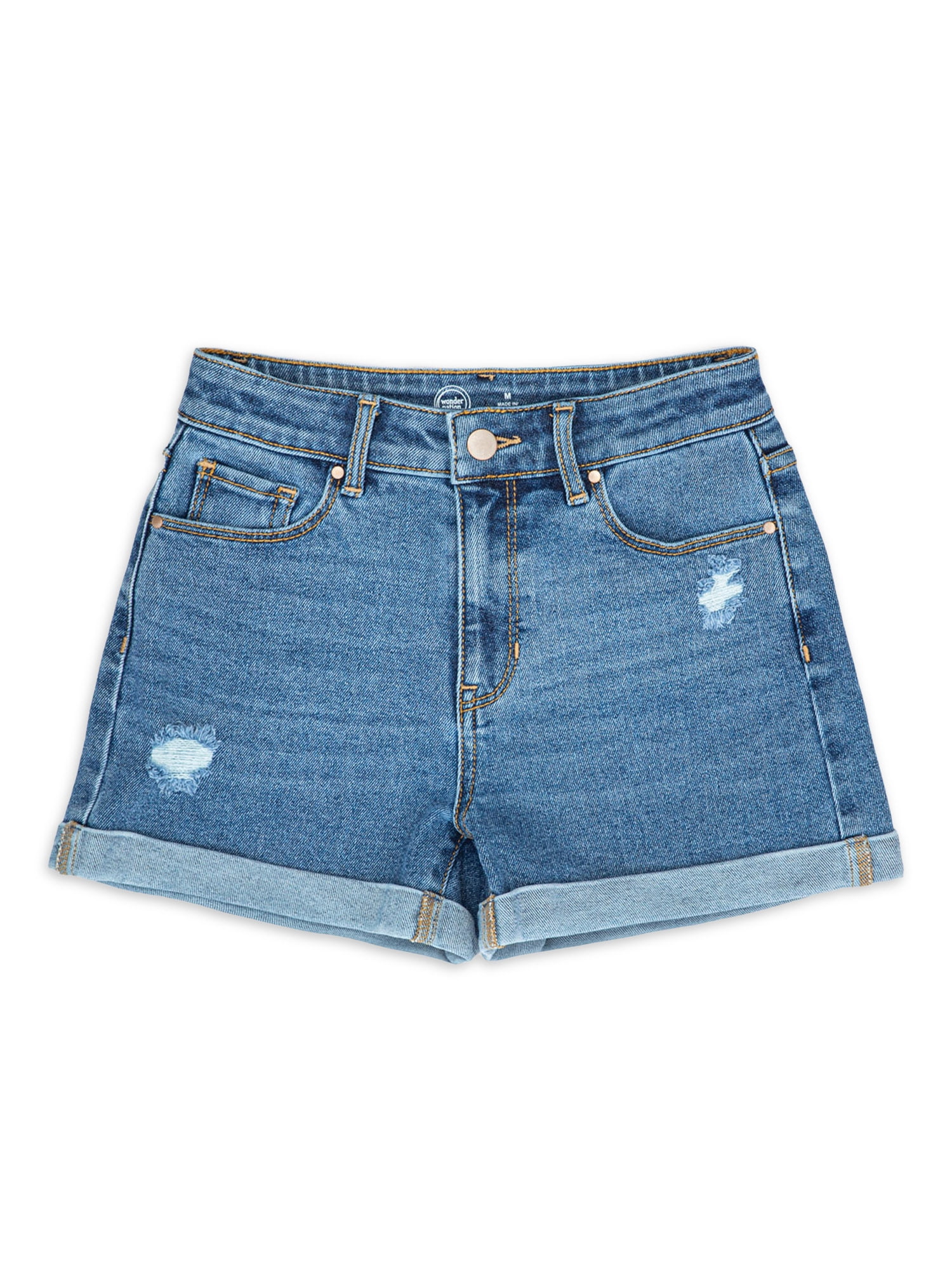 Wonder Nation Girls High Rise Mom Short, Sizes 4-18 & Plus - Walmart.com