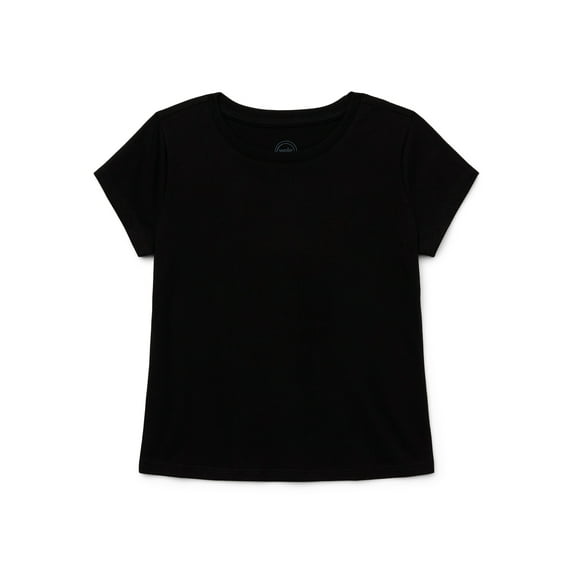 Wonder Nation Girls Kid Tough T-Shirt with Short Sleeves, Sizes 4-18 ...