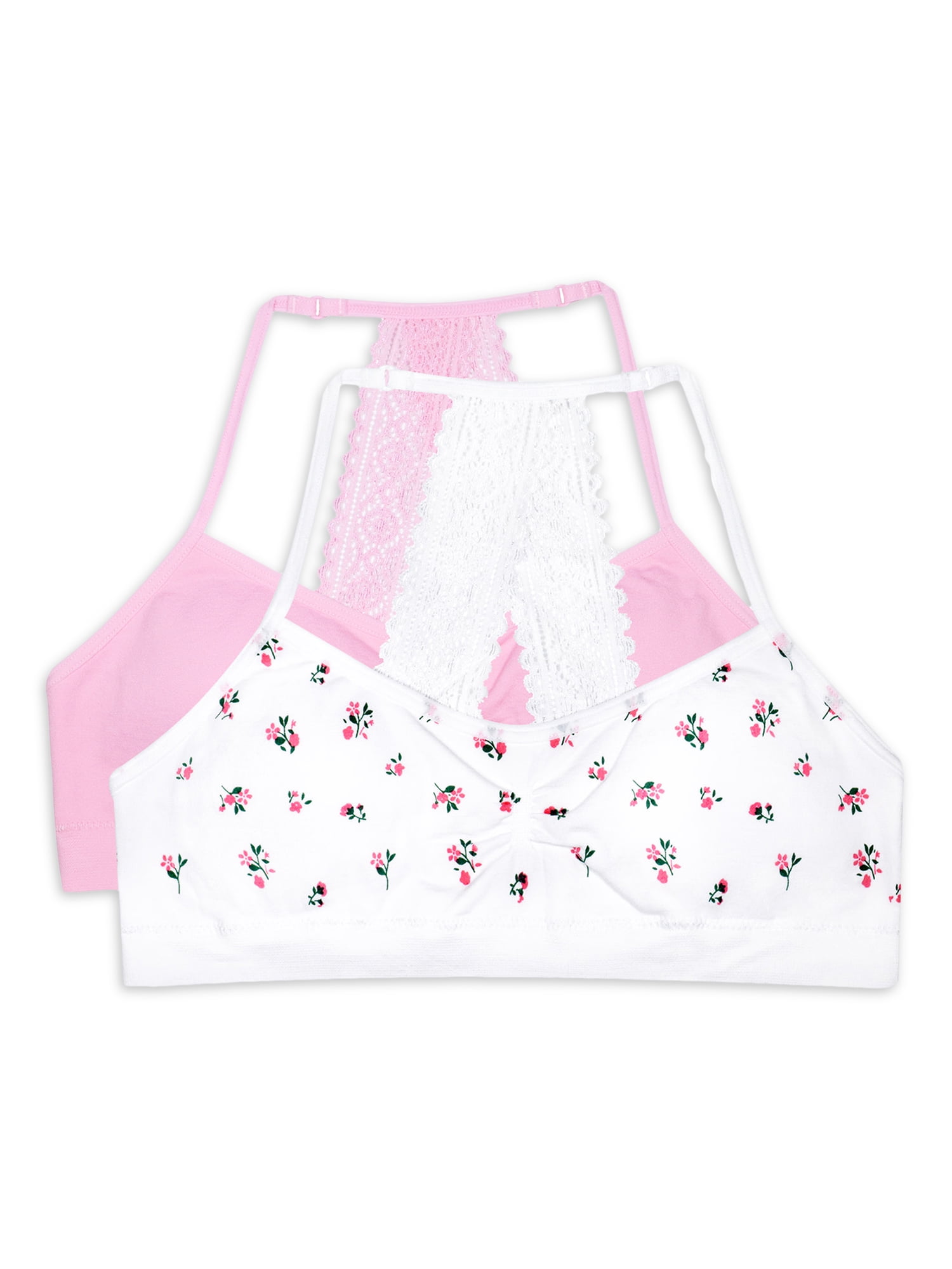 Wonder Nation Girls Lace Bralette, 2-Pack, Sizes S-XXL - Walmart.com