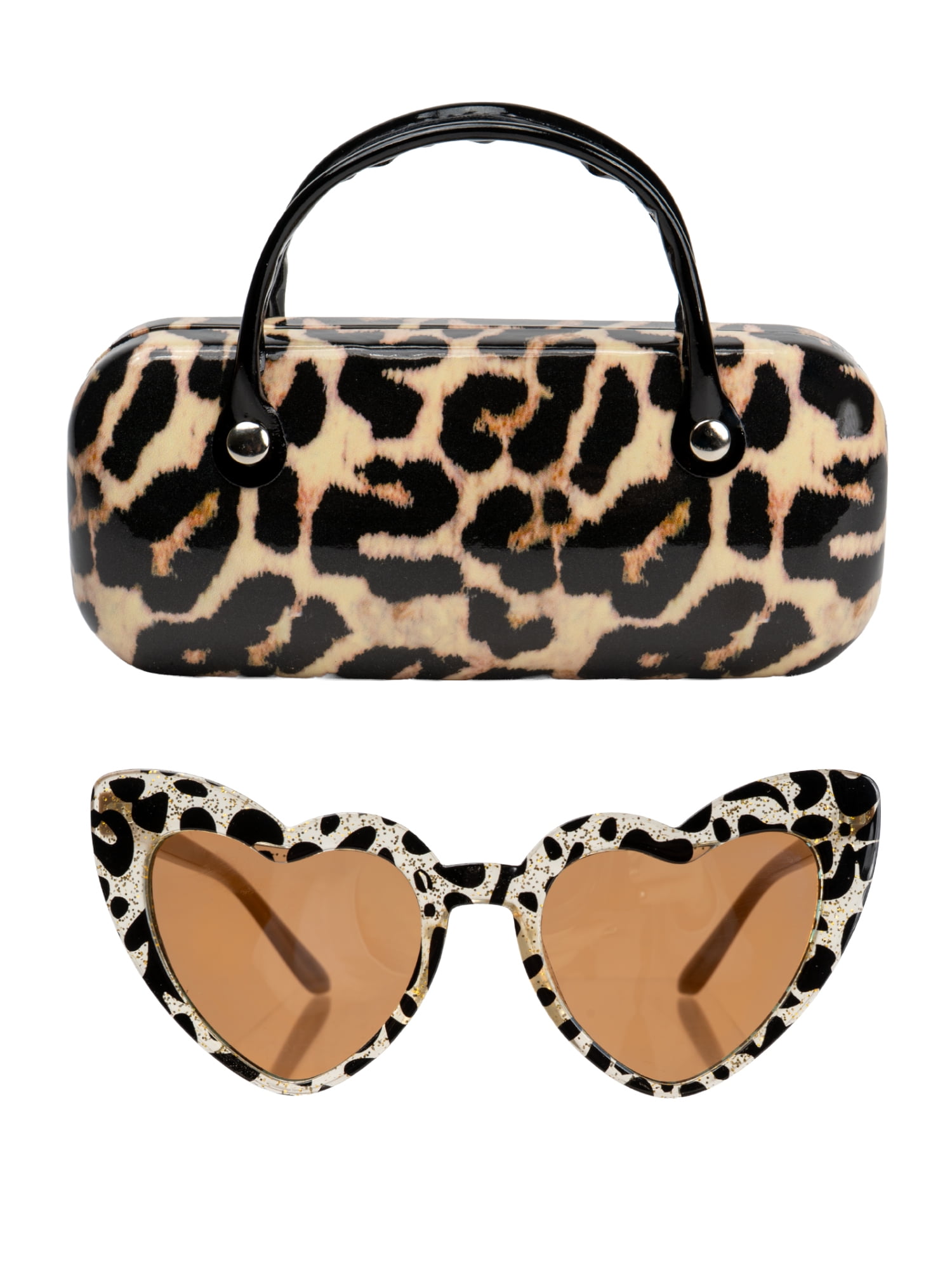 Wonder Nation Girls Leopard Sunglasses with Case, Leopard - Walmart.com