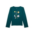 Wonder Nation Girls Long Sleeve Embellished T-Shirt, Sizes 4-18 & Plus ...