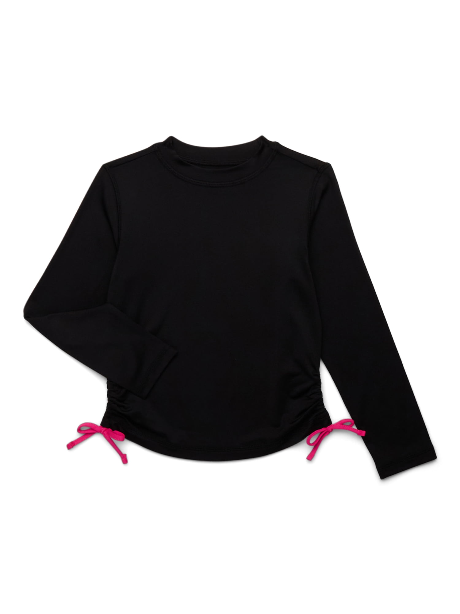 Wonder Nation Girls Long Sleeve Rash Guard with Side Tie and UPF 50 ...