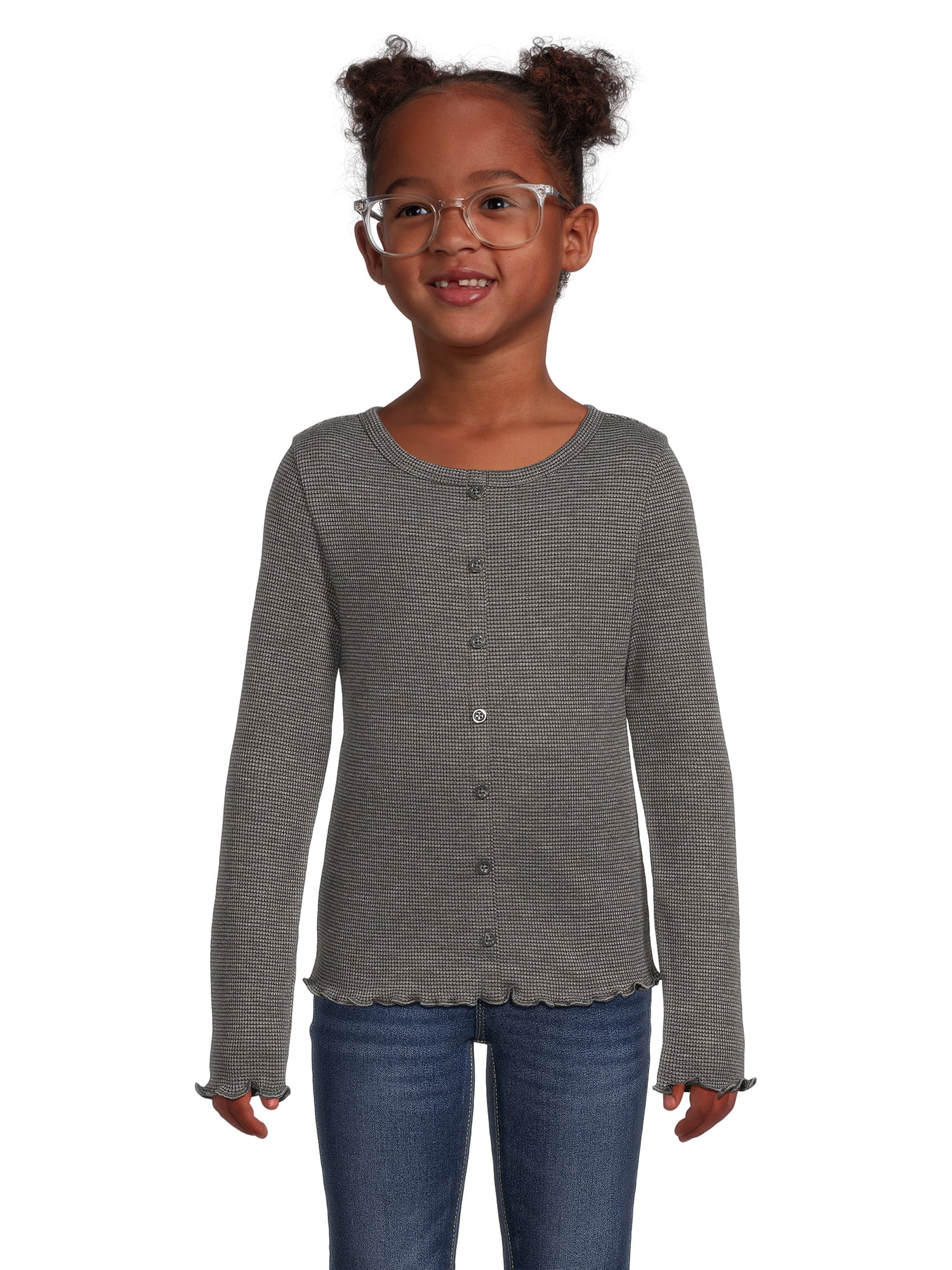 Wonder Nation Girls Long Sleeve Top, Sizes 4-18 & Plus - Walmart.com