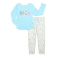 Wonder Nation Girls Long Sleeve Top with Jogger Pants, 2-Piece Pajama ...