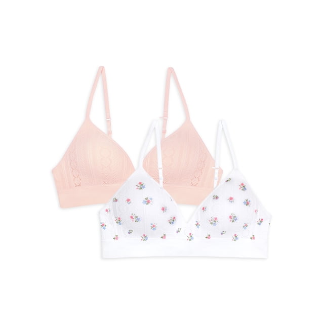Wonder Nation Girls Longline Bra, 2-Pack - Walmart.com