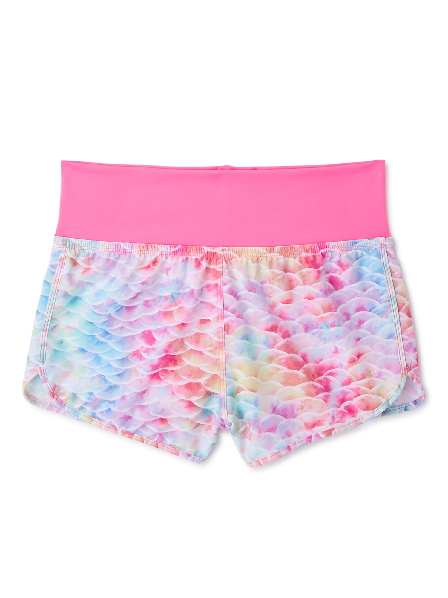 Wonder Nation Girls Mermaid Swim Boardshorts, Sizes 4-18 & Plus ...