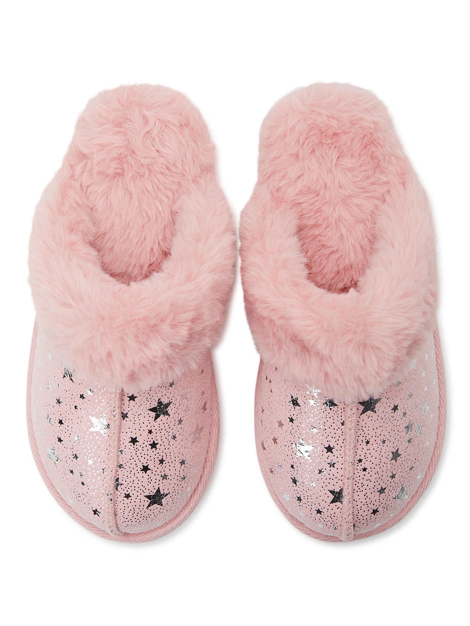 Wonder Nation Girls Metallic Scuff Slippers, Sizes 13/1-6 - Walmart.com