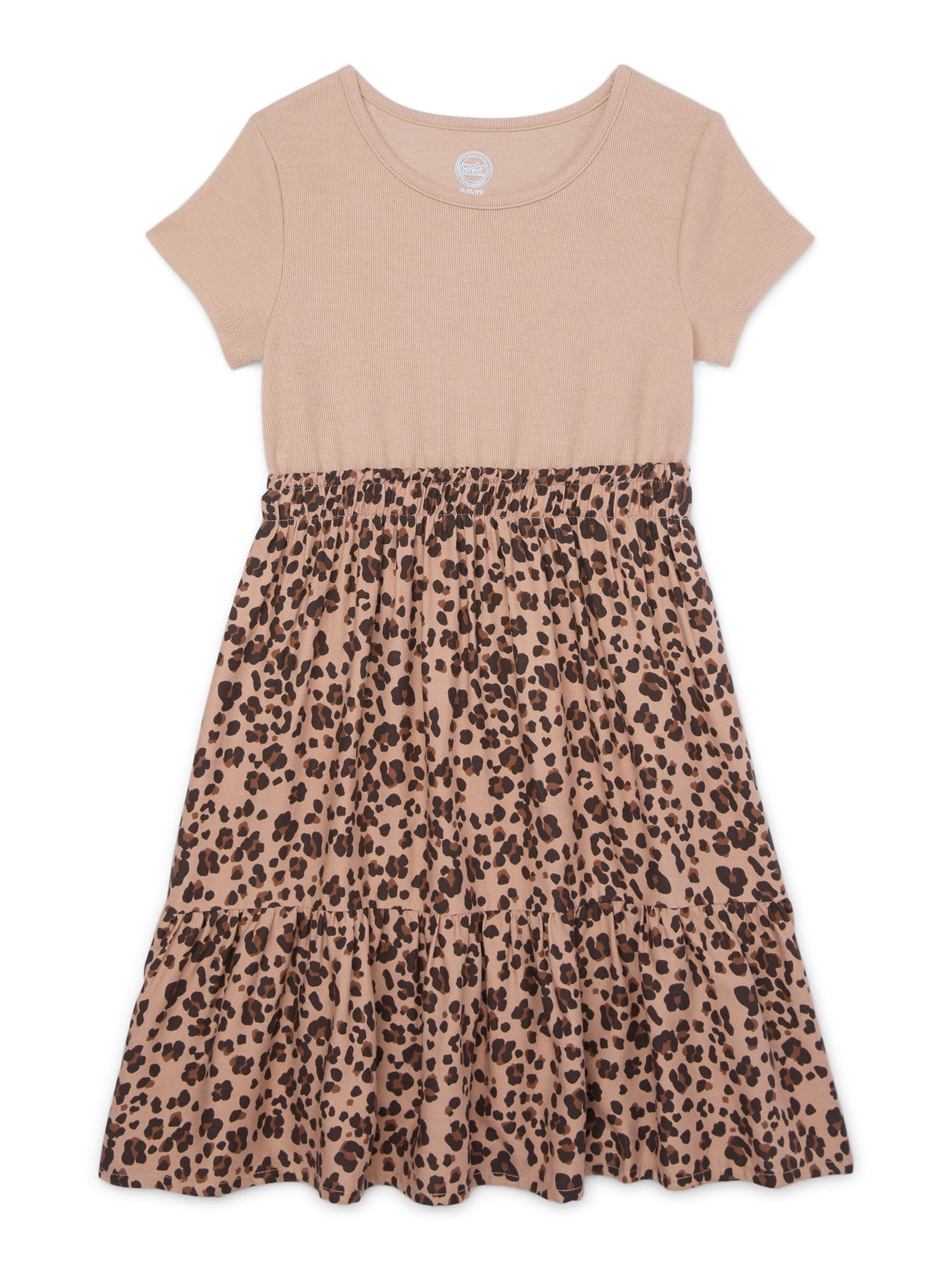Wonder Nation Girls Mixed Media Dress - Rayon Skirt - Walmart.com
