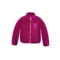 Wonder Nation Girls Mixed Media Sporty Plush Jacket, Sizes 4-18 ...