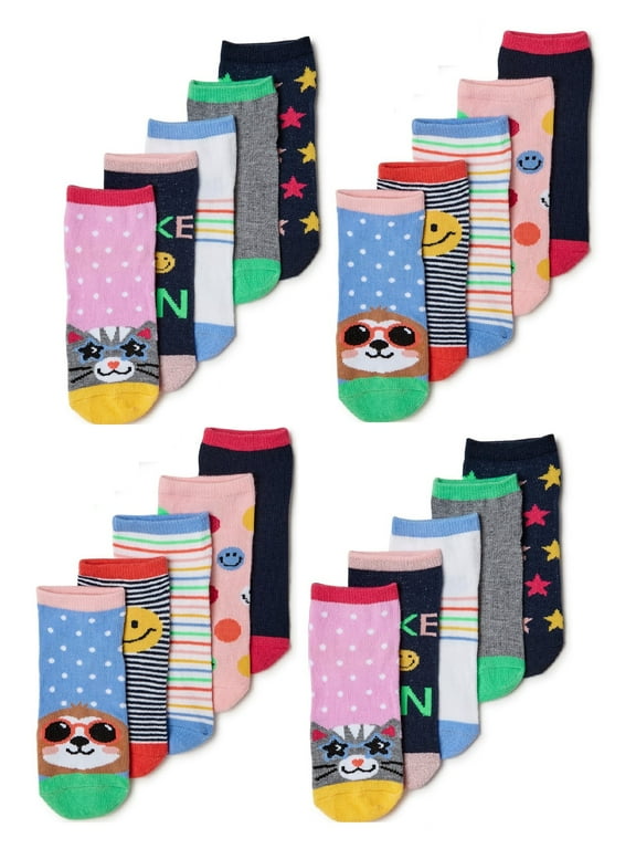 Hanes Girls Socks, 12 Pack Cool Comfort Ankle Socks, Sizes S-L ...