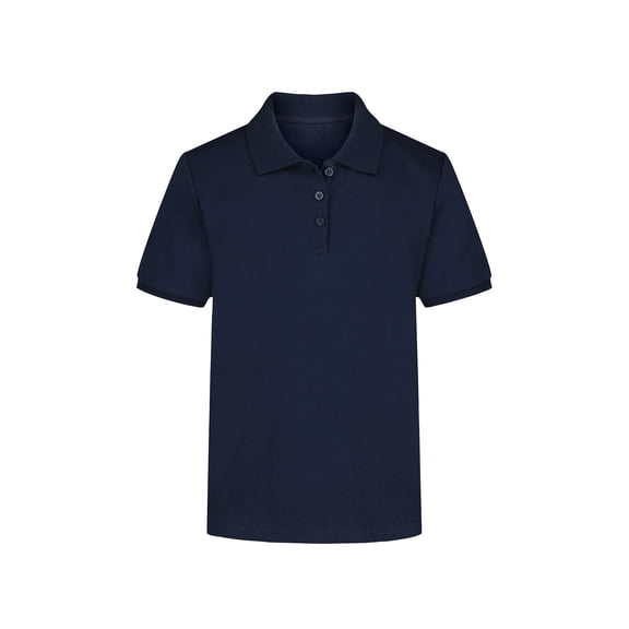 Wonder Nation Girls School Uniform Short Sleeve Performance Polo Shirt ...