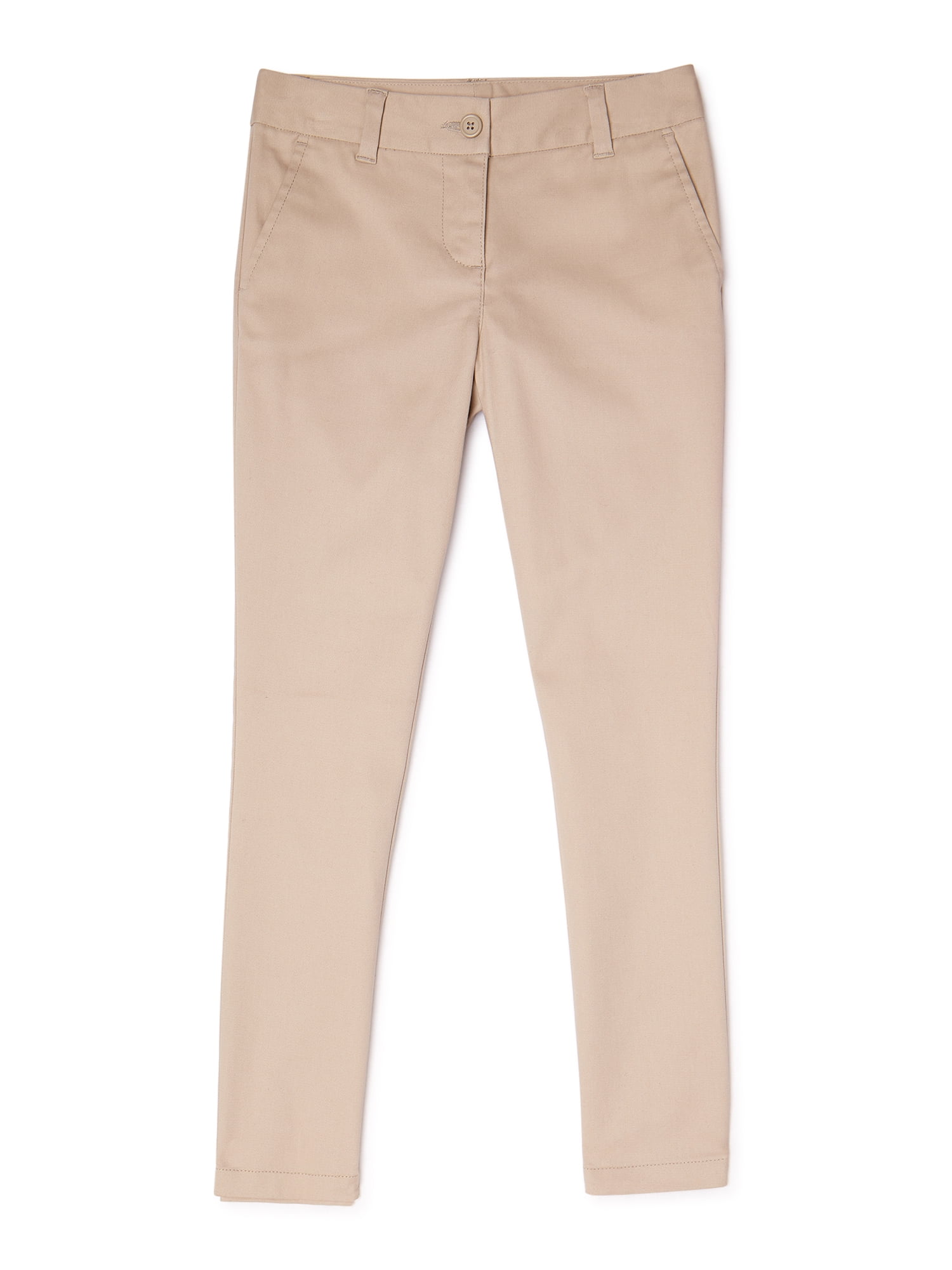 Wonder Nation Girls Plus School Uniform Stretch Twill Skinny Pants ...