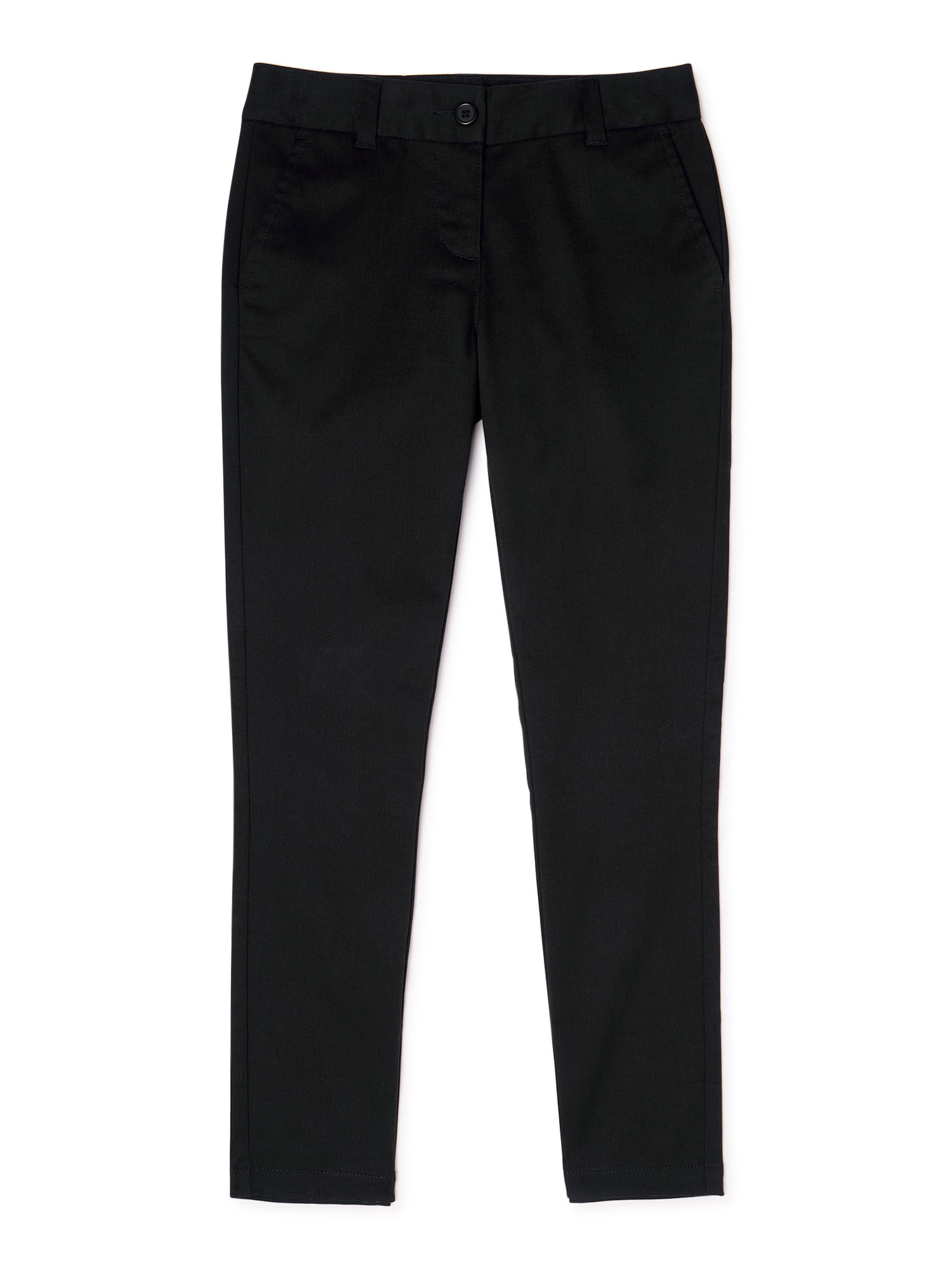 Wonder Nation Girls Plus Uniform Skinny Pants, Sizes 8-20, Stretch ...