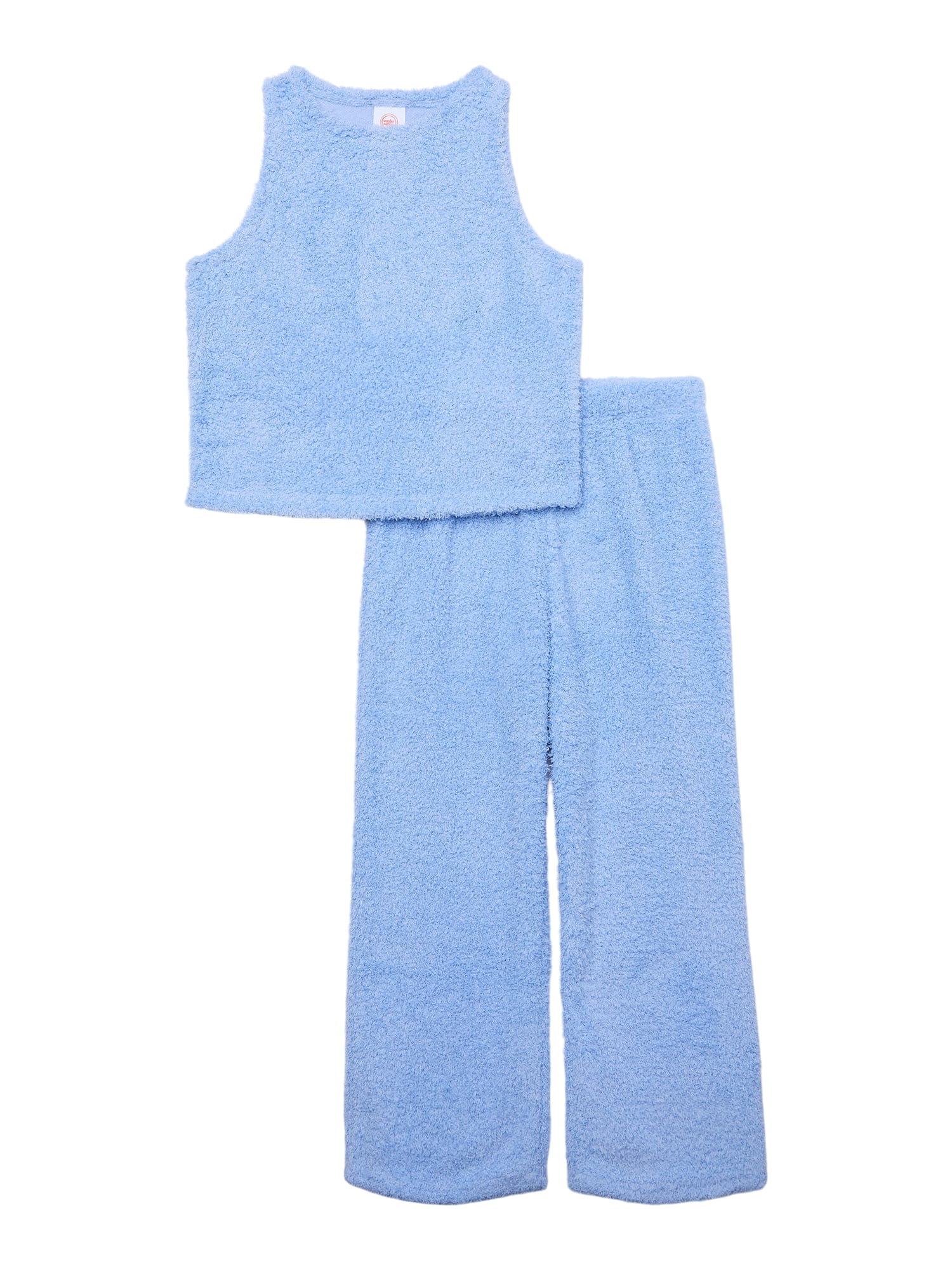 Wonder Nation Girls Plush Tank, Cardigan and Wide Leg Pants, 3-Piece ...